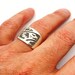 Hopi Overlay Sterling Silver Eagle and Mountain Ring, Size 8-1/2 - Etsy