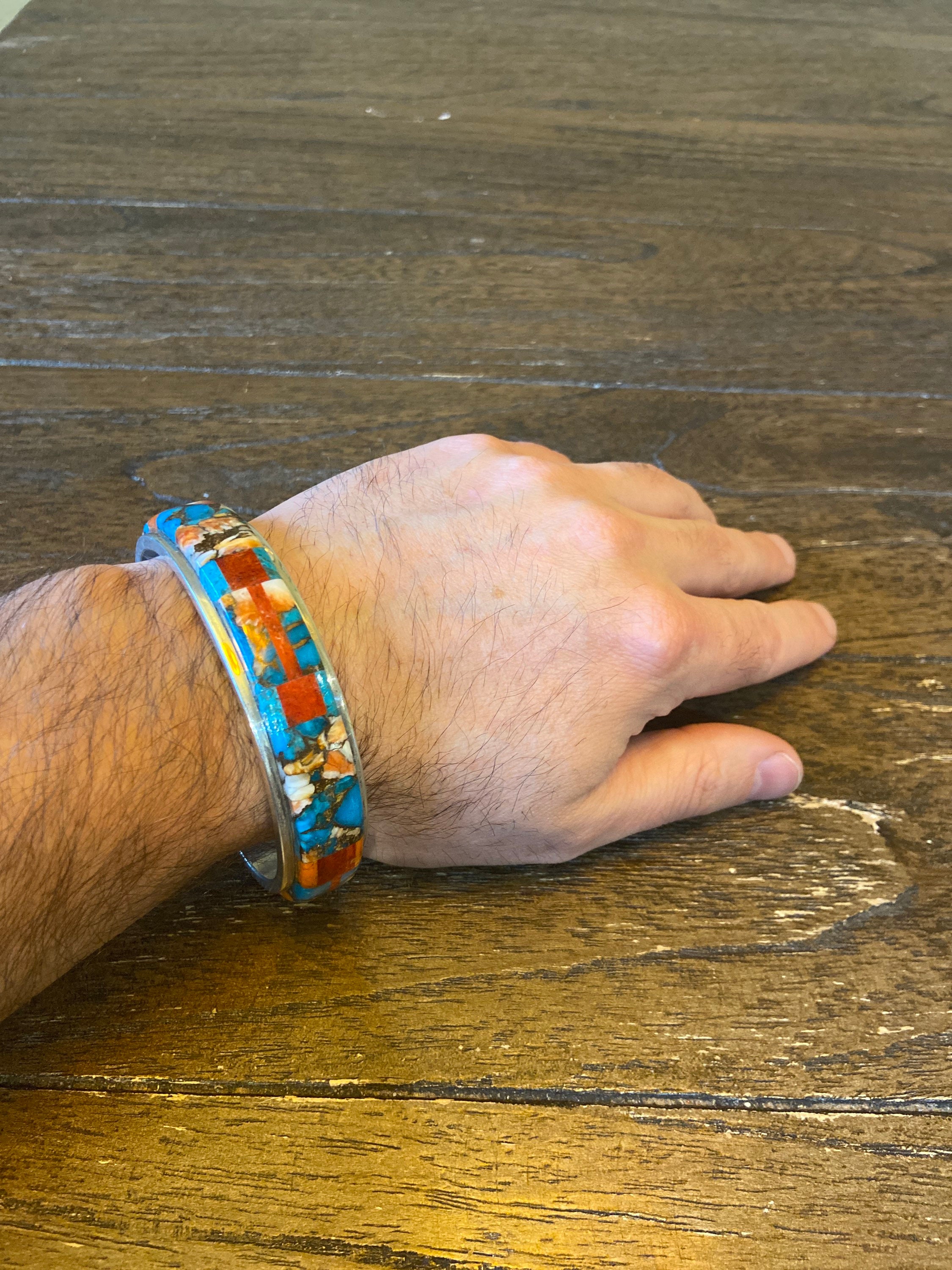 LARGE and BOLD Daniel Coriz Santo Domingo Multi Stone Inlay | Etsy