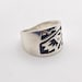 Hopi Overlay Sterling Silver Eagle and Mountain Ring, Size 8-1/2 - Etsy