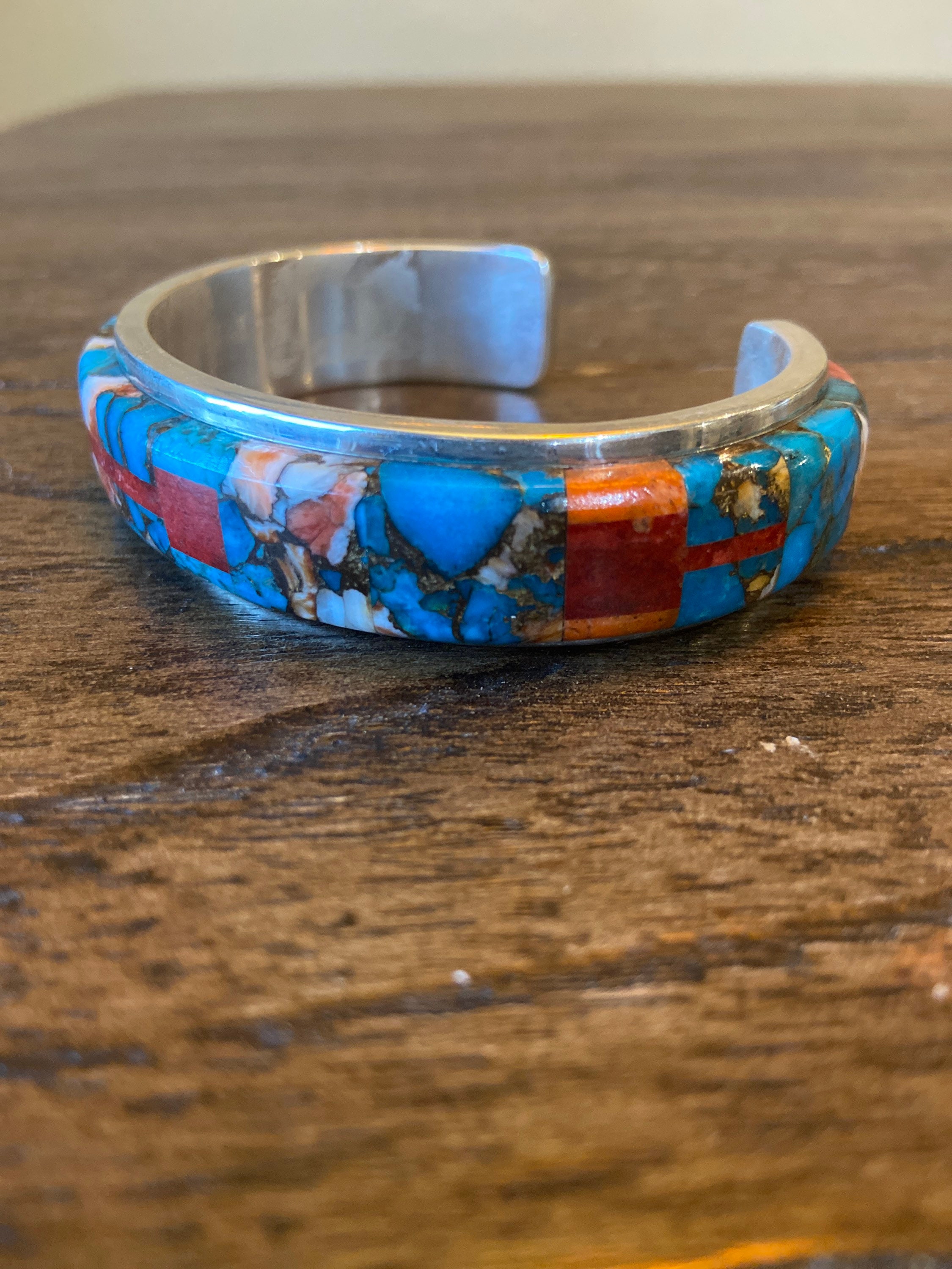 LARGE and BOLD Daniel Coriz Santo Domingo Multi Stone Inlay | Etsy