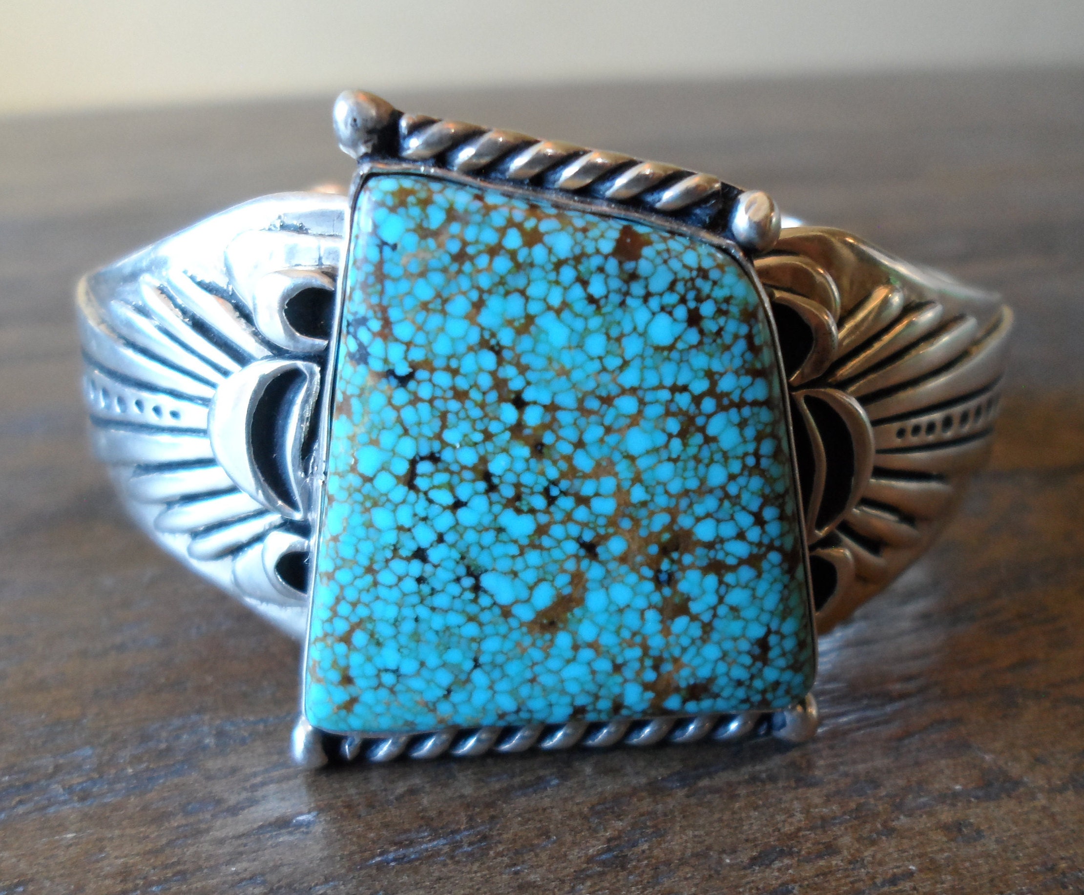 Steven Begay Navajo Bracelet High Grade Kingman Turquoise and - Etsy