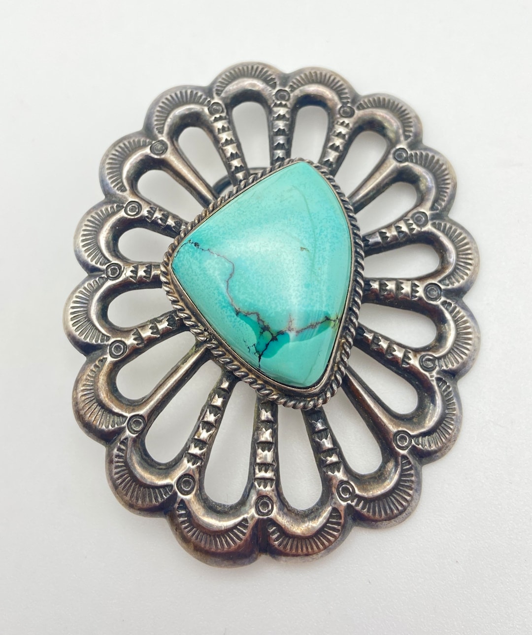 Wilson Begay Sand Cast Sterling Silver and Gem Turquoise Bolo Tie - Etsy