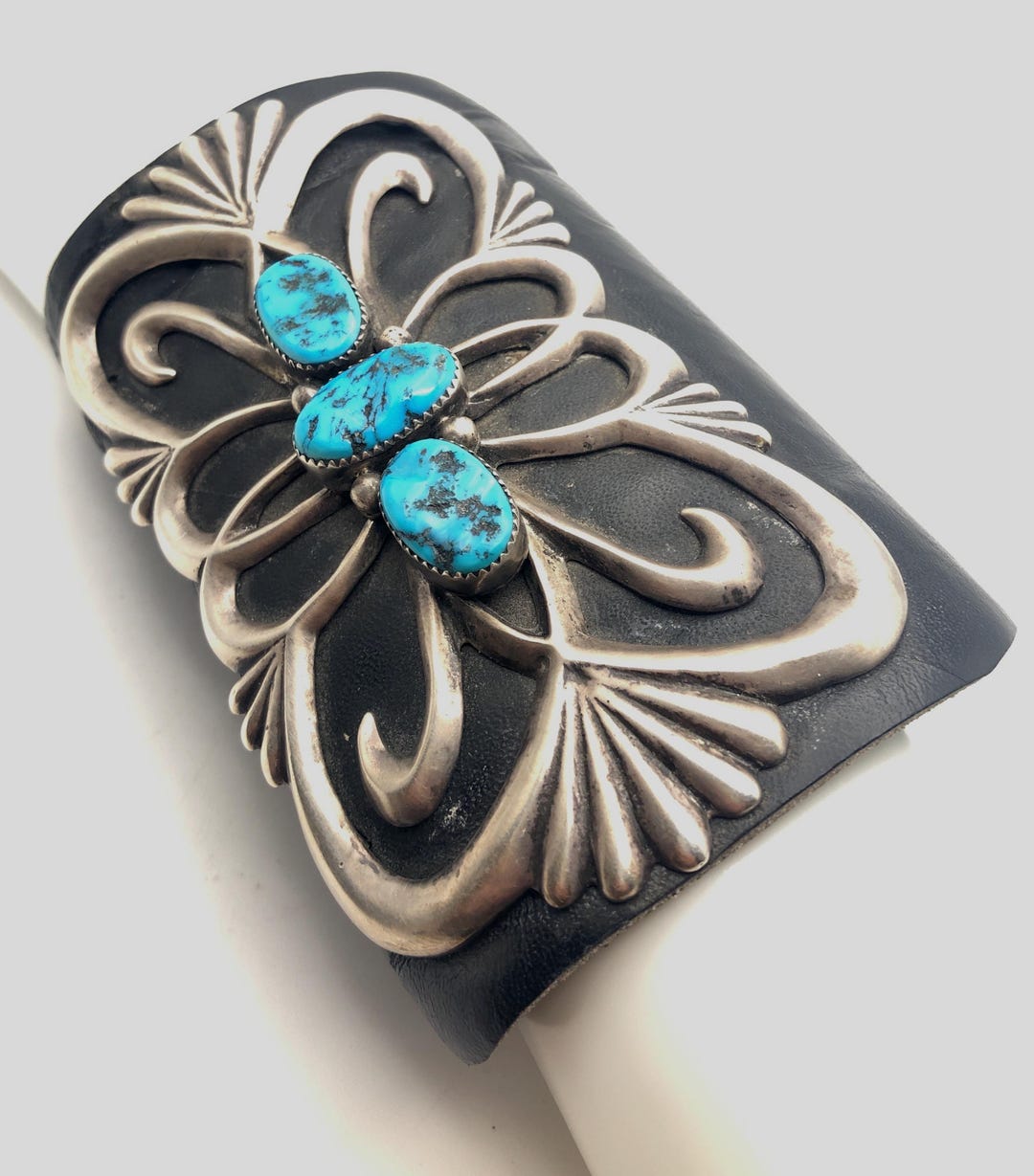 Vintage Native American Leather Bow Guard (ketoh) With Sand Cast ...