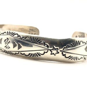 Gilbert Begay Navajo Sterling Silver Stamped Bracelet Cuff - Etsy