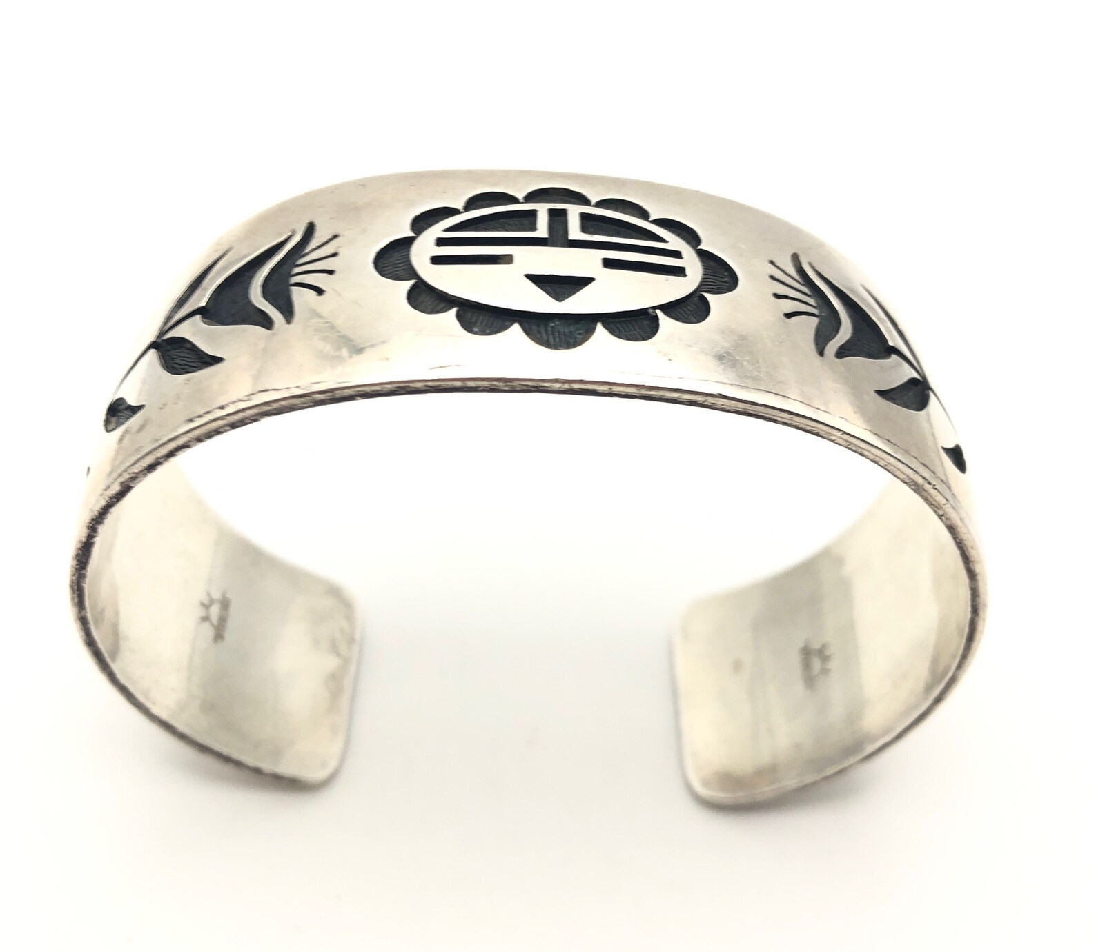 Weaver Selina Hopi Sterling Silver Overlay Cuff Bracelet - Etsy