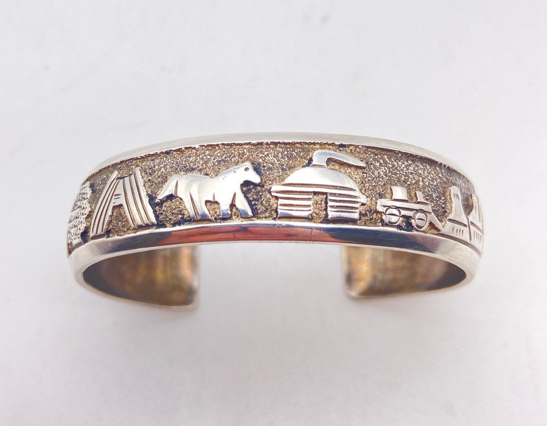 Tommy Singer Storyteller Sterling Silver Cuff Bracelet - Etsy