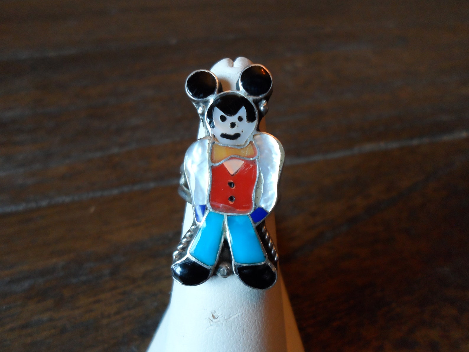 Zuni Mickey Mouse Jewelry Inlay Ring and Pendant Set - Etsy