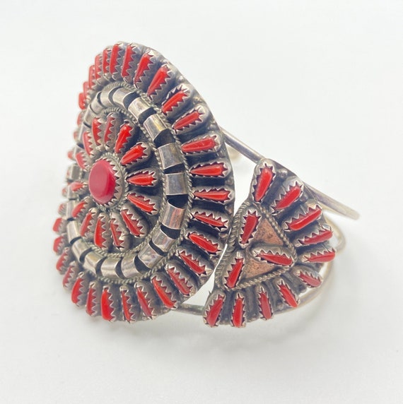 Violet & Jeffrey Begay, Sterling Silver and Coral Clu… - Gem