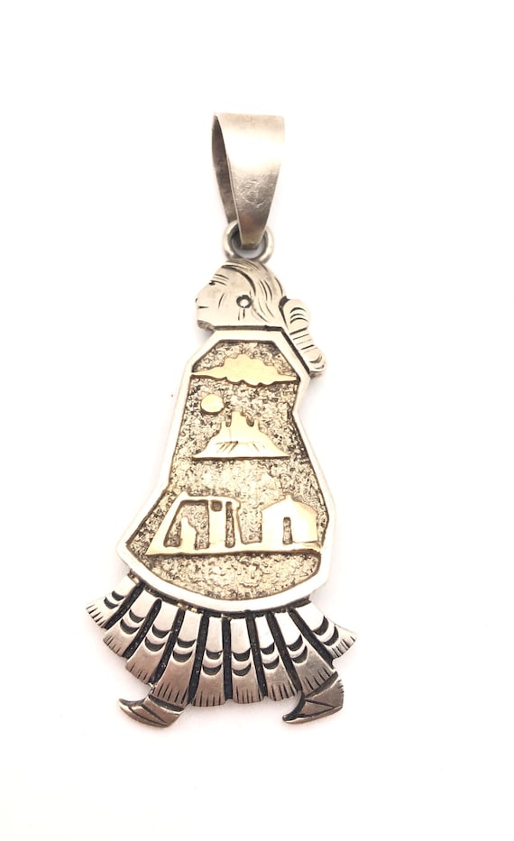 Richard Begay Navajo 14K Gold and Sterling Silver Ove… - Gem