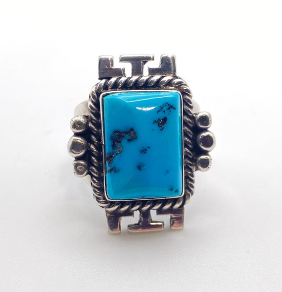 Ben Begay Sleeping Beauty Turquoise Ring 5 Stone Clus… - Gem