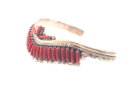 Helen Harrison Navajo Needle Point Coral Necklace Ear… - Gem