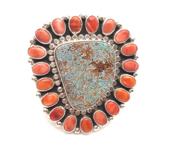 Tonya June Rafael Spiny Oyster and Turquoise Statemen… - Gem