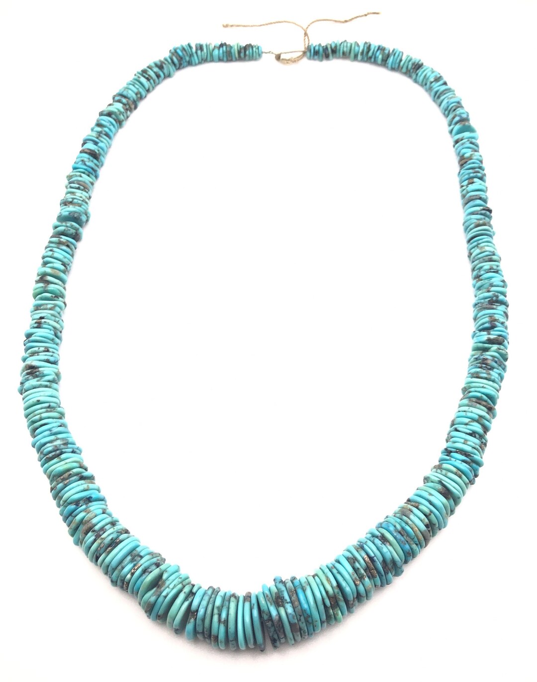 Navajo Chunky Graduated Turquoise Disc Beaded Necklace - Etsy