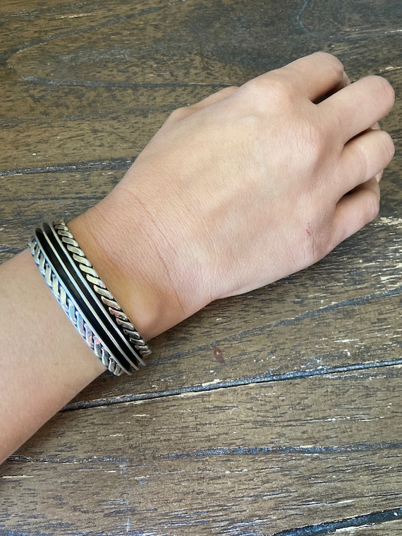 Tom Hawk Navajo Sterling Silver Channel Bracelet, Uni… - Gem