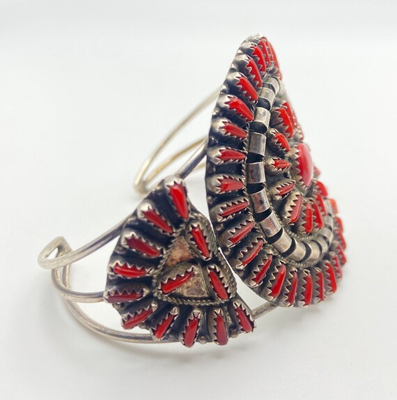 Violet & Jeffrey Begay, Sterling Silver and Coral Clu… - Gem