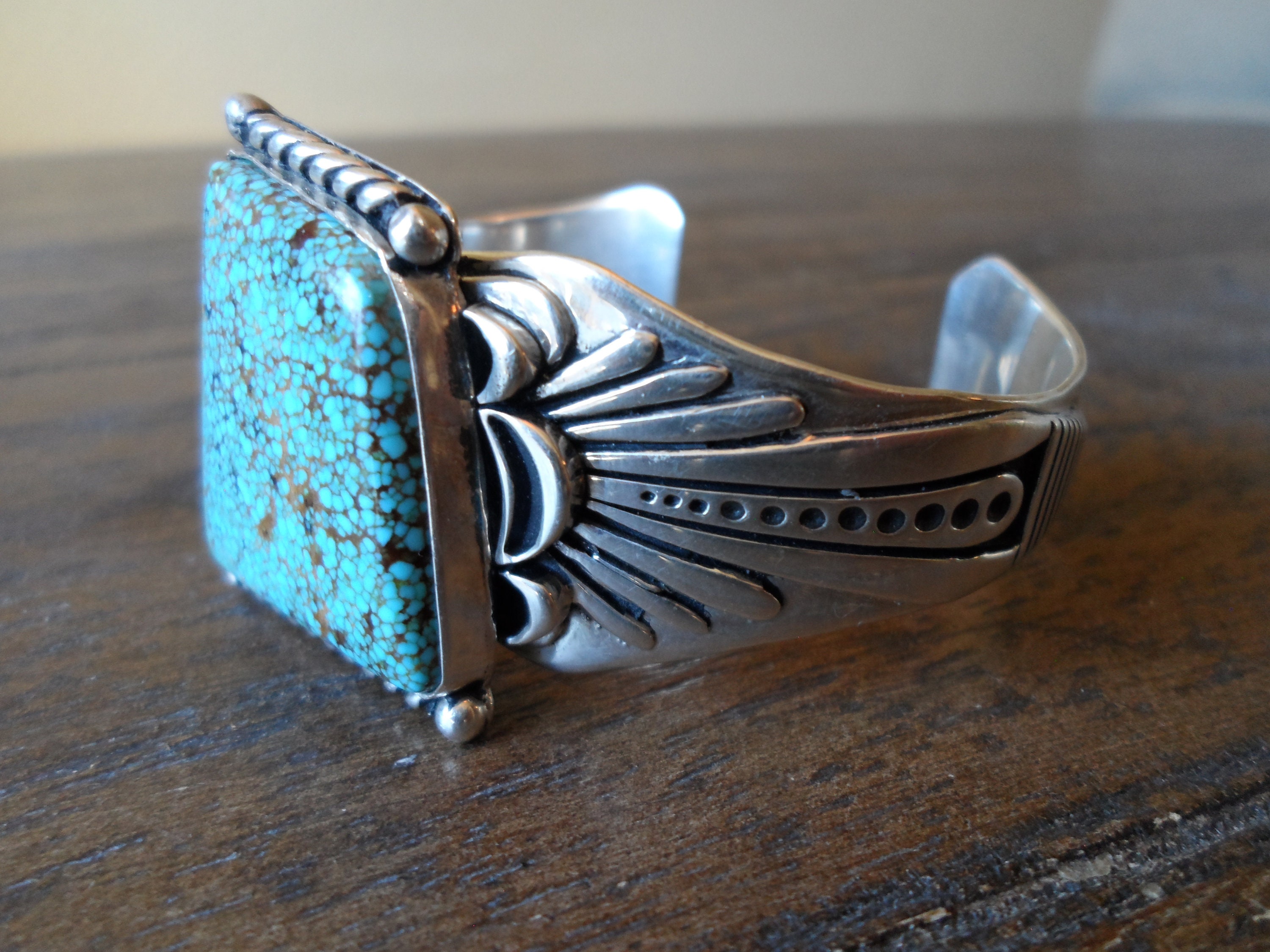 Steven Begay Navajo Bracelet High Grade Kingman Turquoise and - Etsy