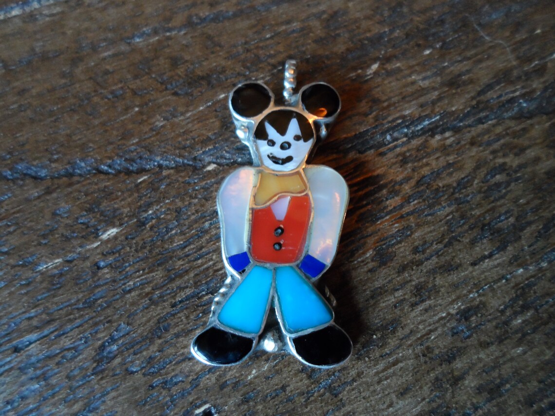 Zuni Mickey Mouse Jewelry Inlay Ring and Pendant Set - Etsy
