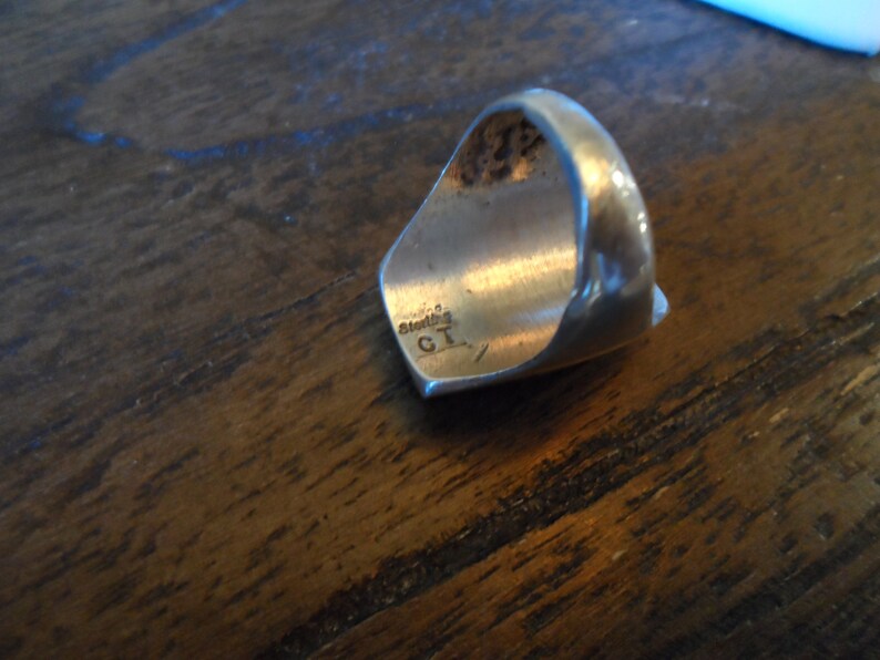 Navajo Micro Inlay Ring Clayton Tom Multi Stone and Sterling | Etsy