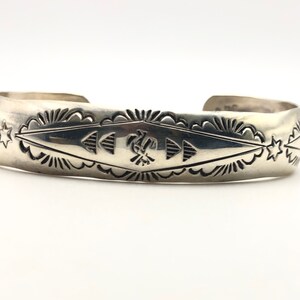 Gilbert Begay Navajo Sterling Silver Stamped Bracelet Cuff - Etsy