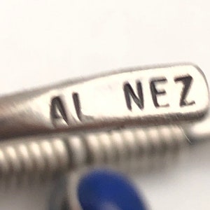 Al Nez Navajo Thin Sterling Silver Cuff Bracelet With Blue Lapis Dangle ...