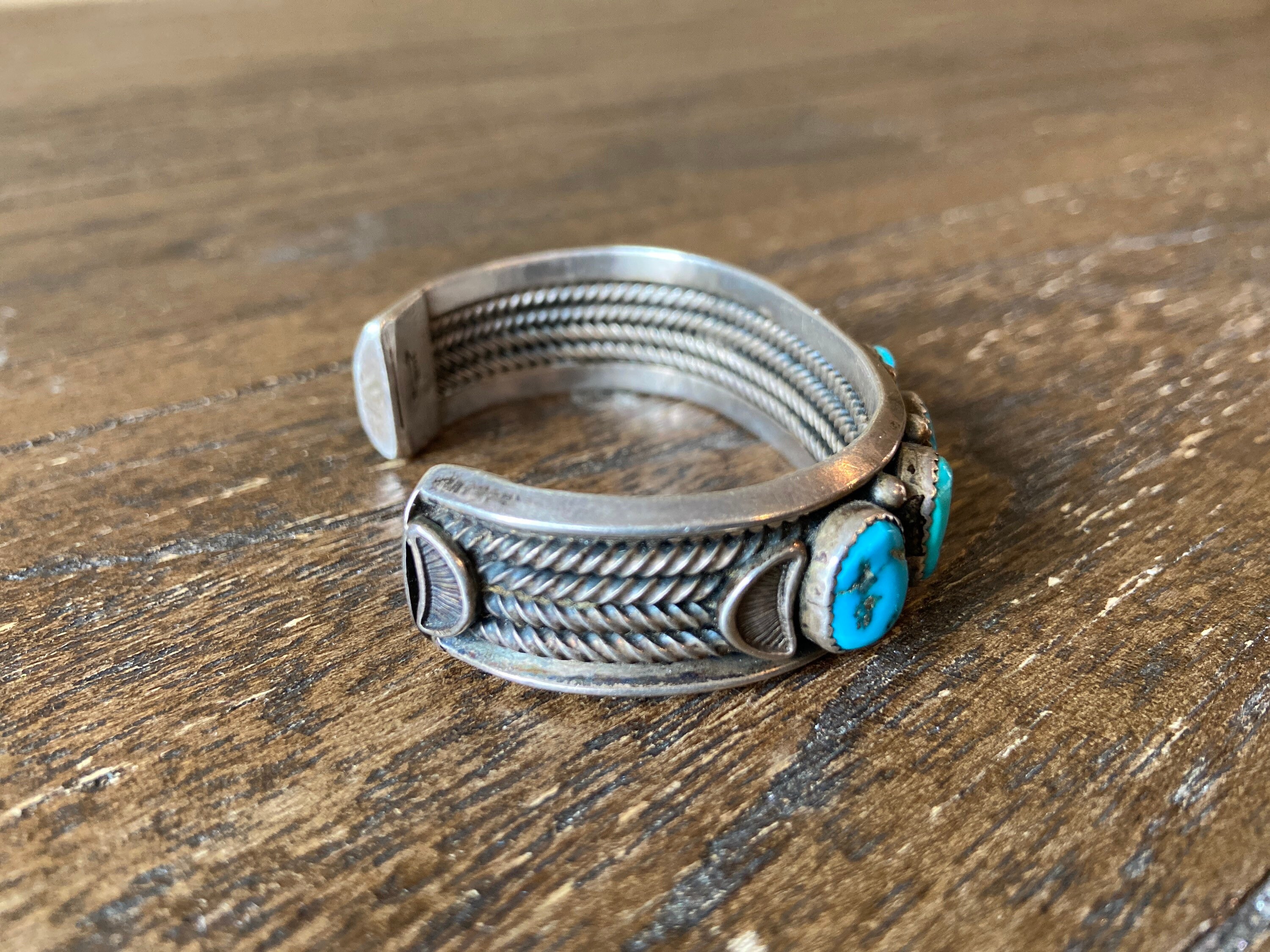 Harry H. Begay Navajo Turquoise Row and Sterling Silver Cuff - Etsy