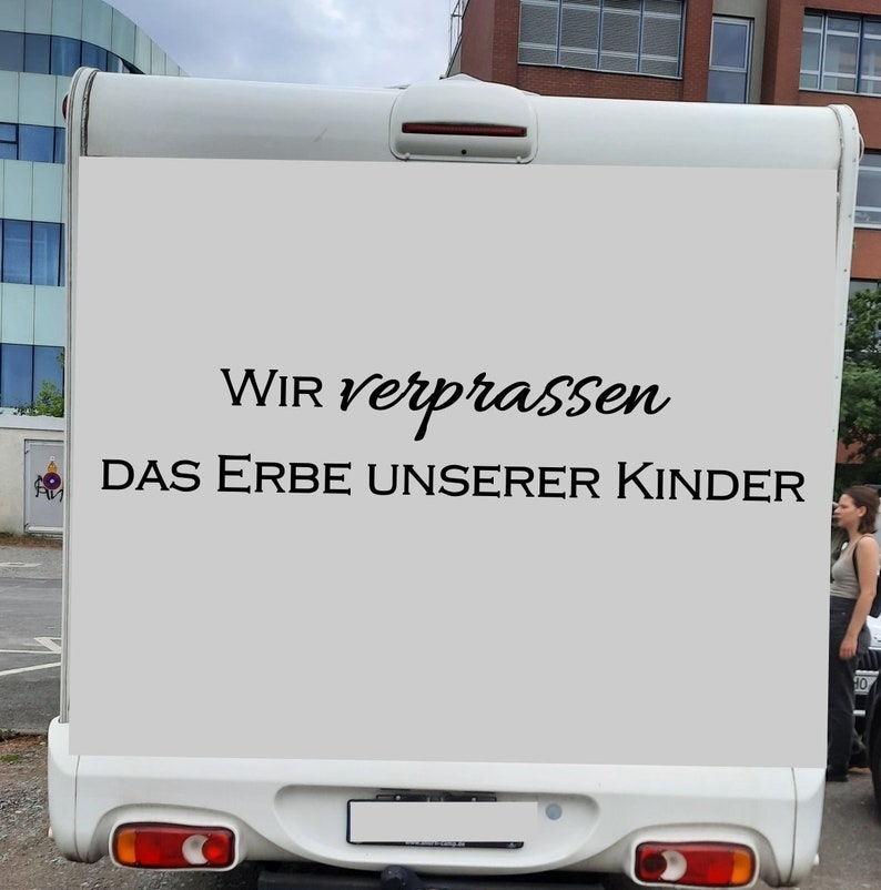 Wohnmobil Aufkleber Wir verprassen das Erbe unserer Kinder - Etsy.de
