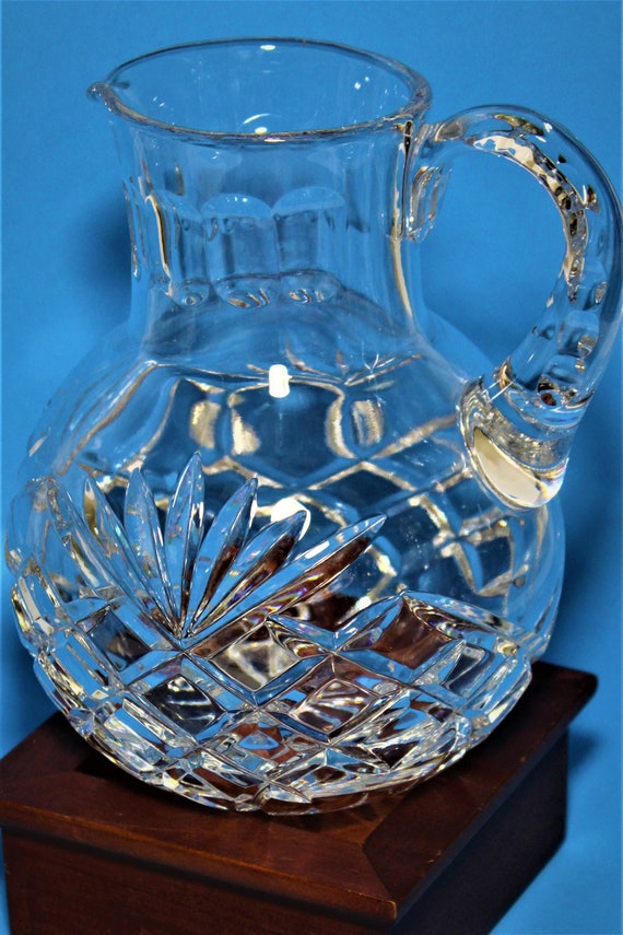 Vintage Lead Cut Clear Crystal Pitcher | Etsy