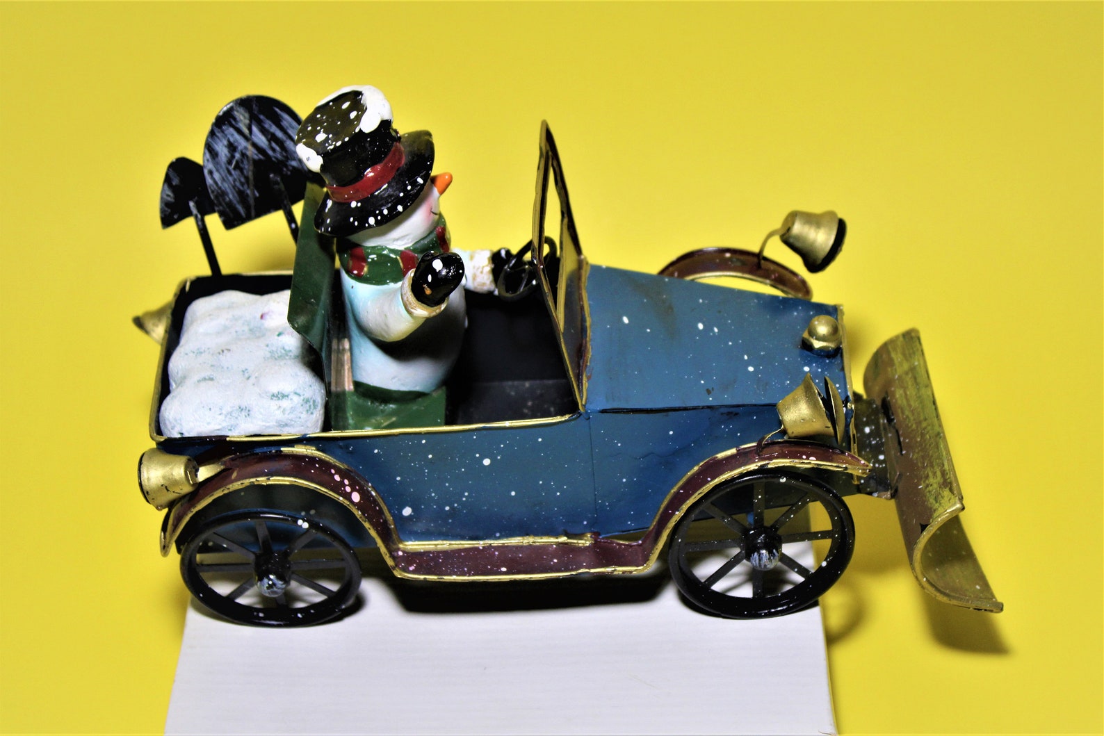 Vintage Handmade Metal Snow Man in Snow Removal Truck With - Etsy