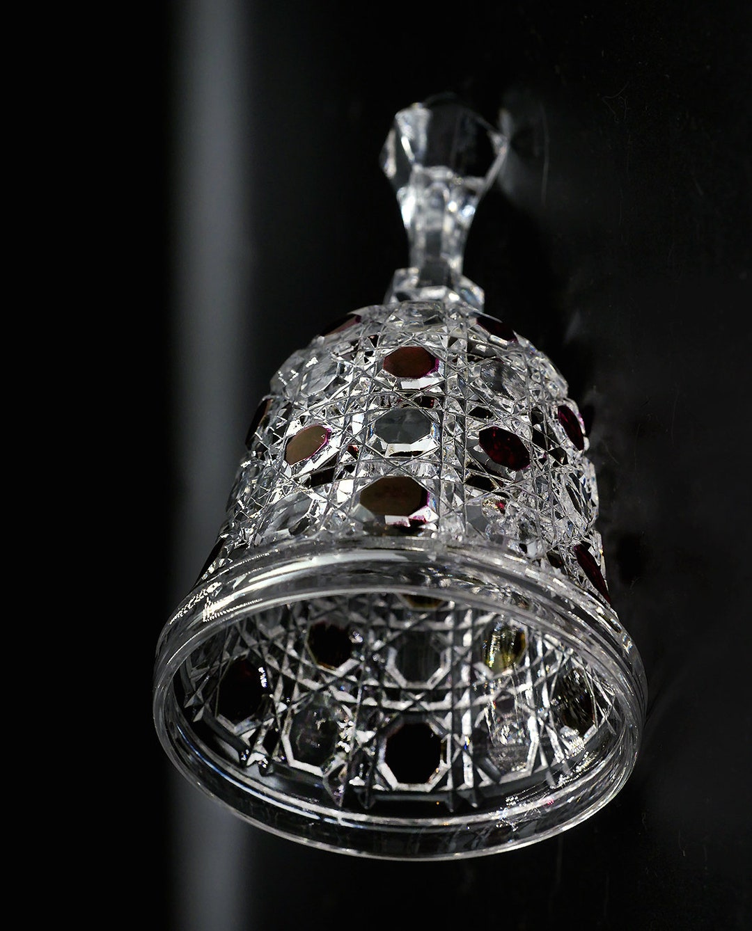 Vintage Bohemian Crystal Art Glass Bell - Etsy