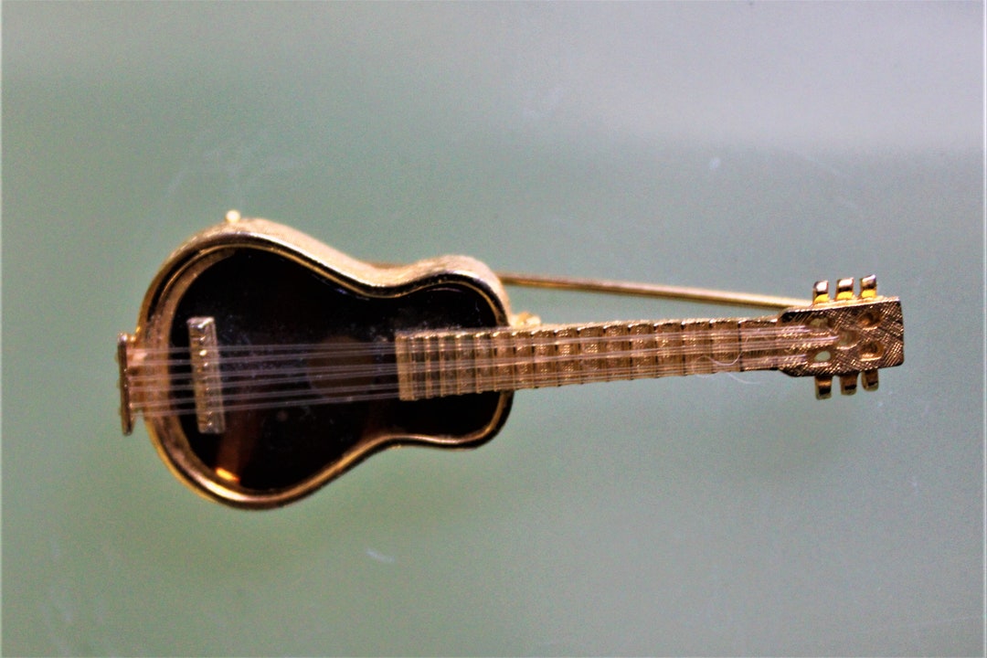 Vintage Cellini Corp String Instrument Fashion Brooch Guitar Pin - Etsy
