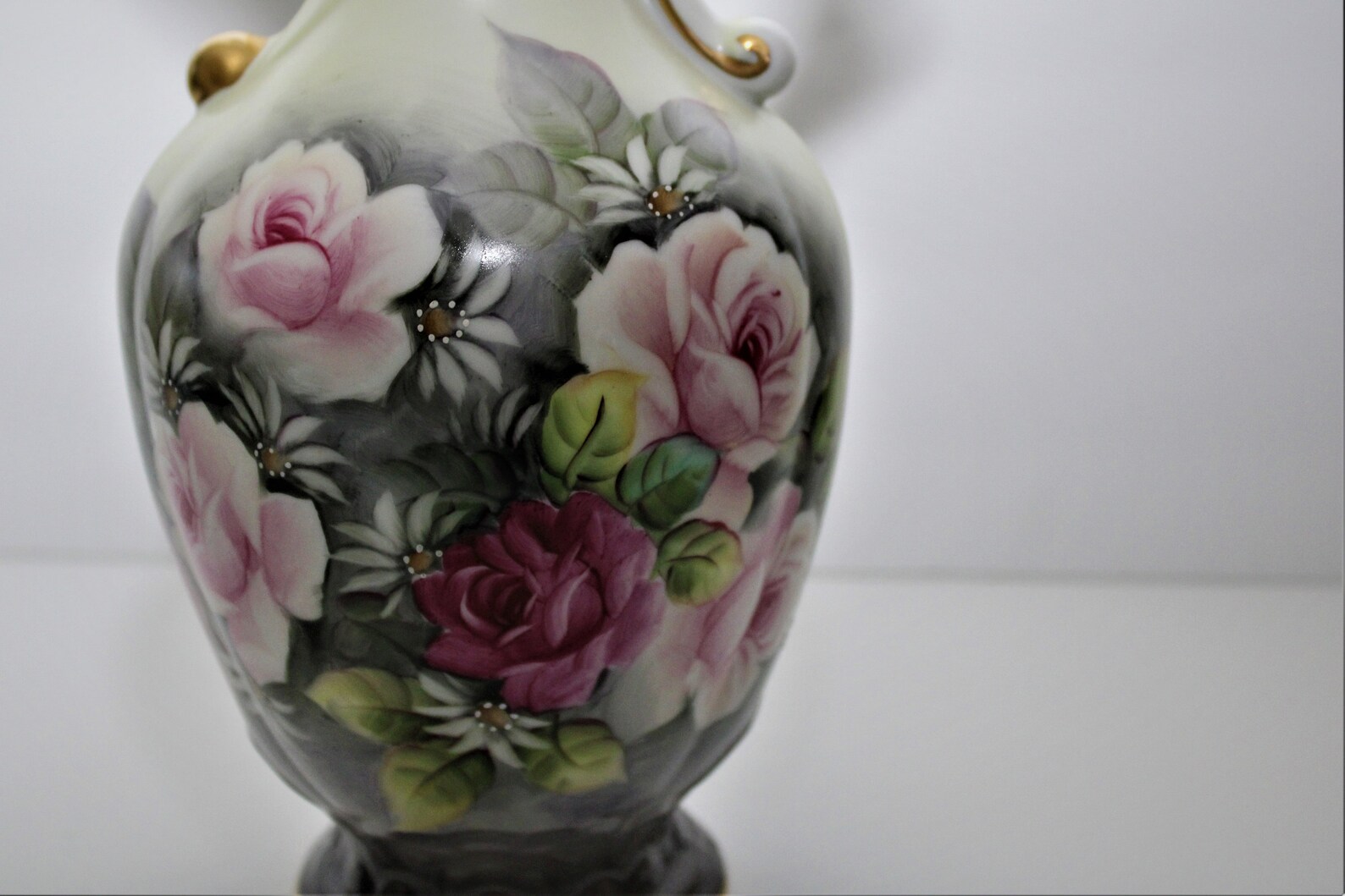 Vintage Floral Pitcher Mid Century Ewer Vase - Etsy