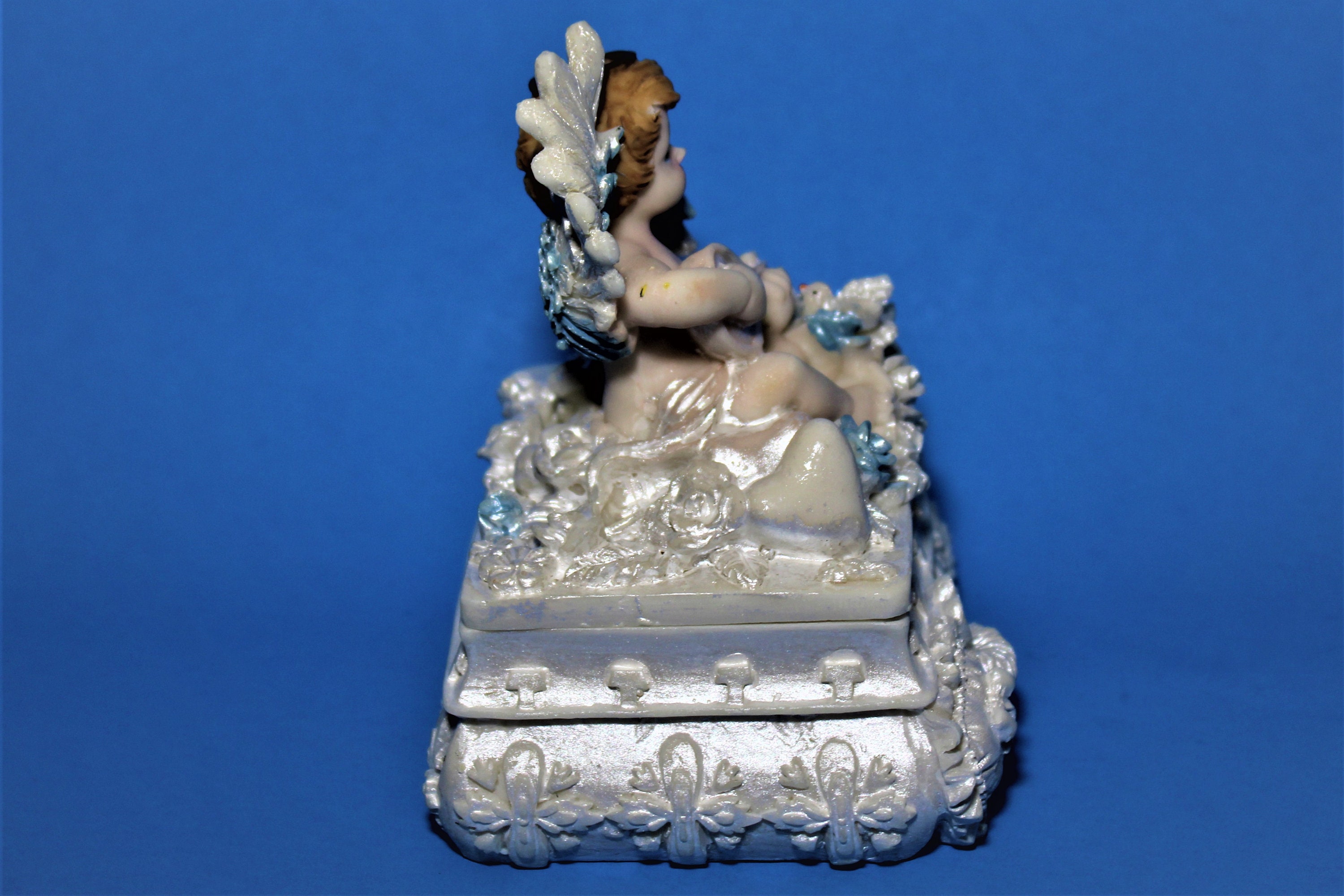 Vintage Angel Trinket Box - Etsy