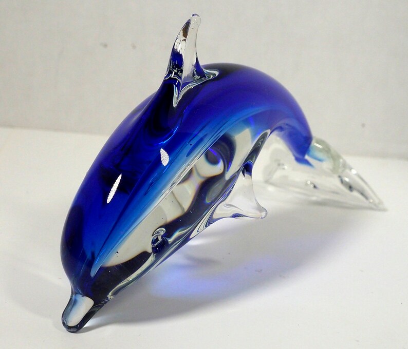 Vintage Murano Art Glass Dolphin Figurine - Etsy