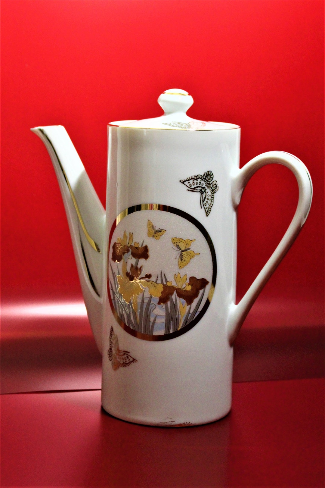 Vintage Porcelain Interco Teapot - Etsy