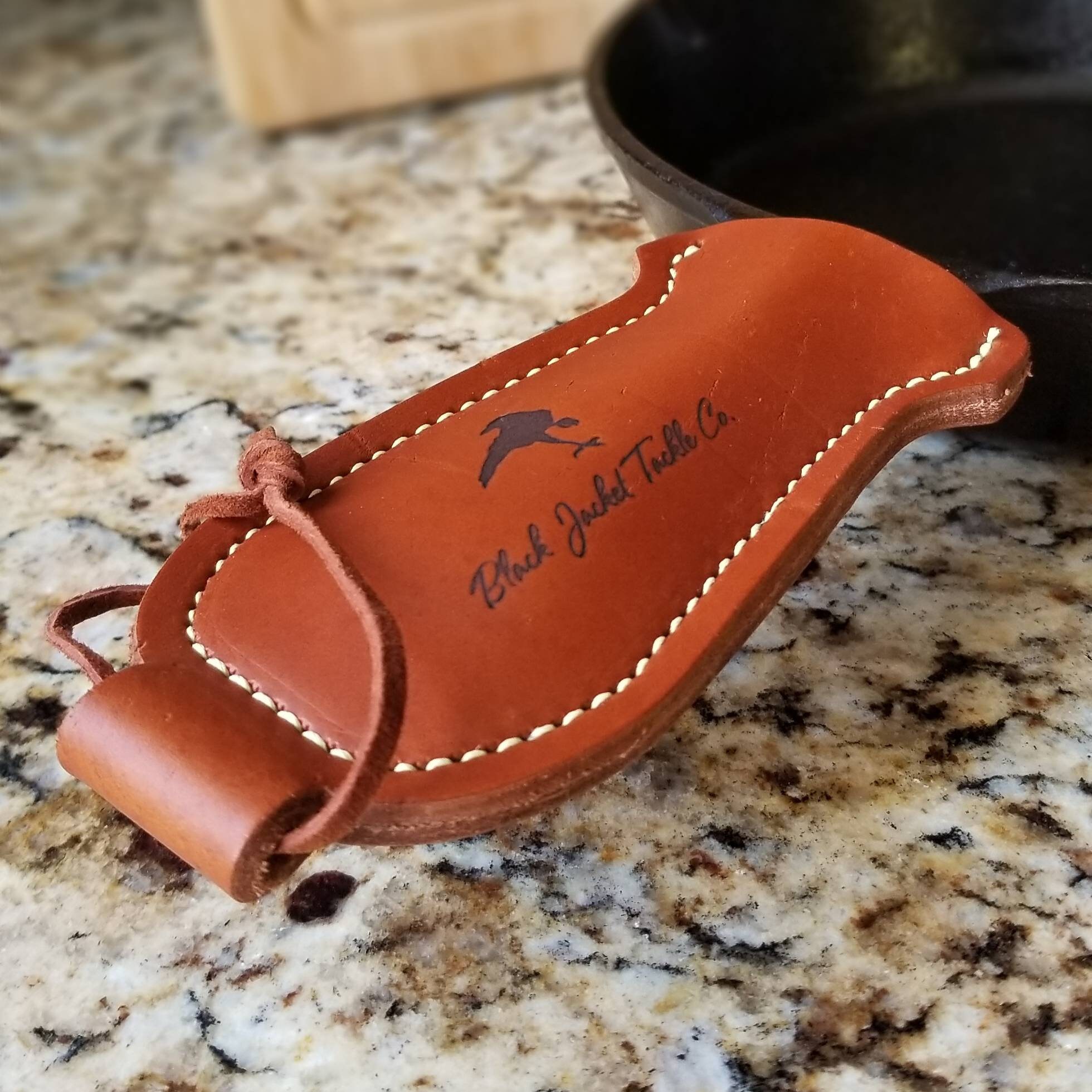 Genuine Leather Hot Handle Holder | Cast Iron Standard Skillet Handle ...