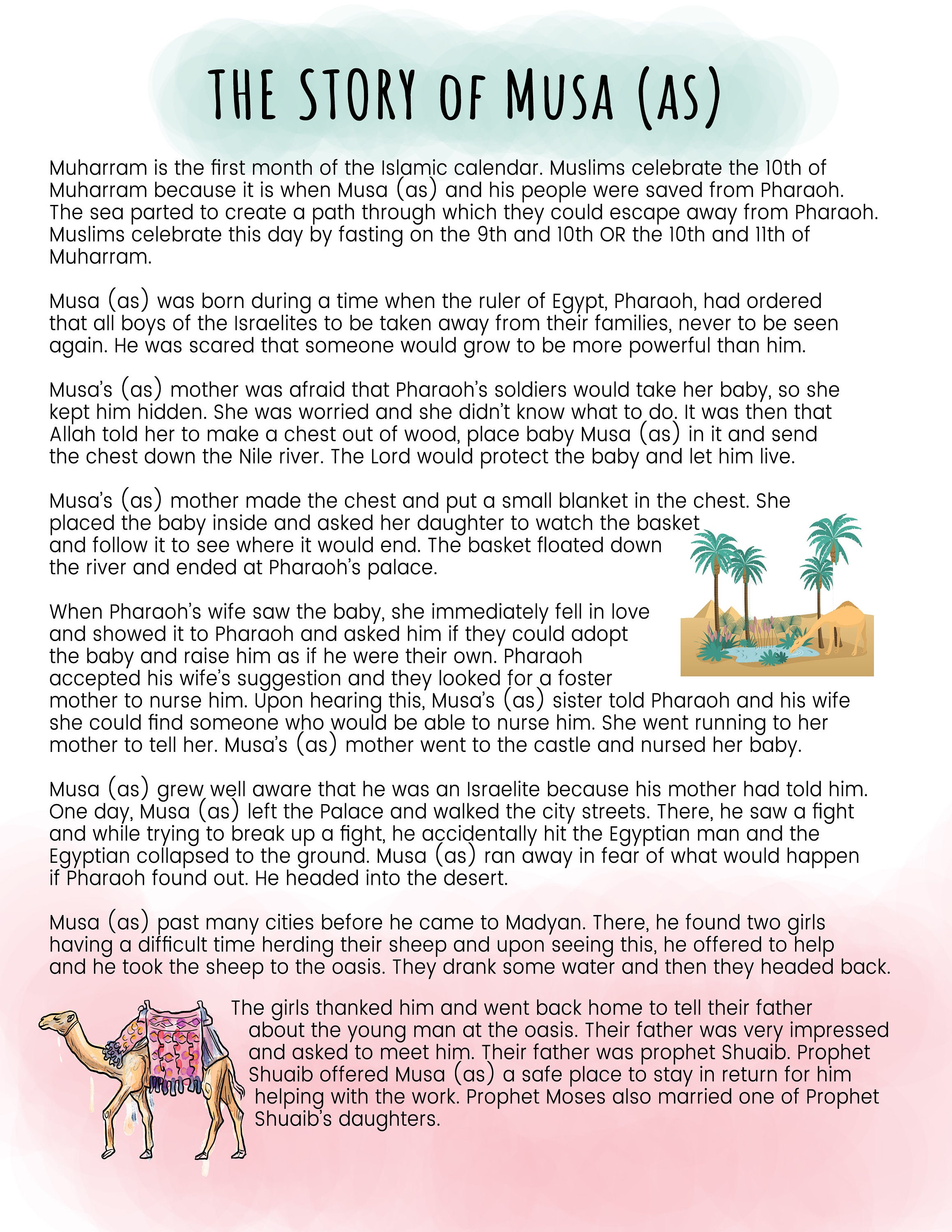 Prophet Moses Worksheet Bundle - Etsy