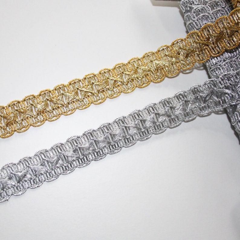22 Mm Gold and Silver Trimmings Sold by the Meter - Etsy