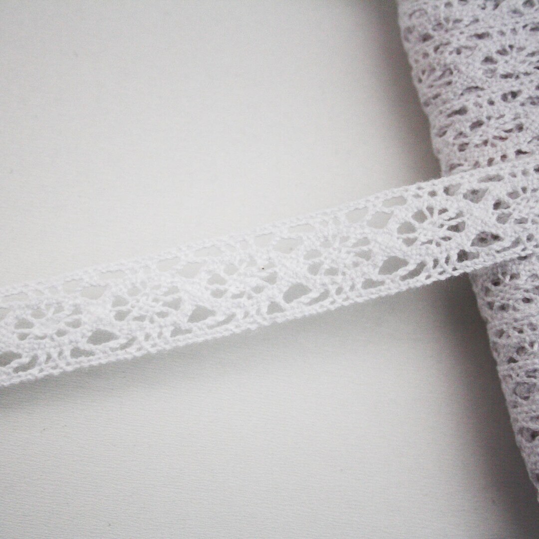 White Lace Braid 16 Mm, Bobbin Lace, 1 M, Lace Ribbon - Etsy