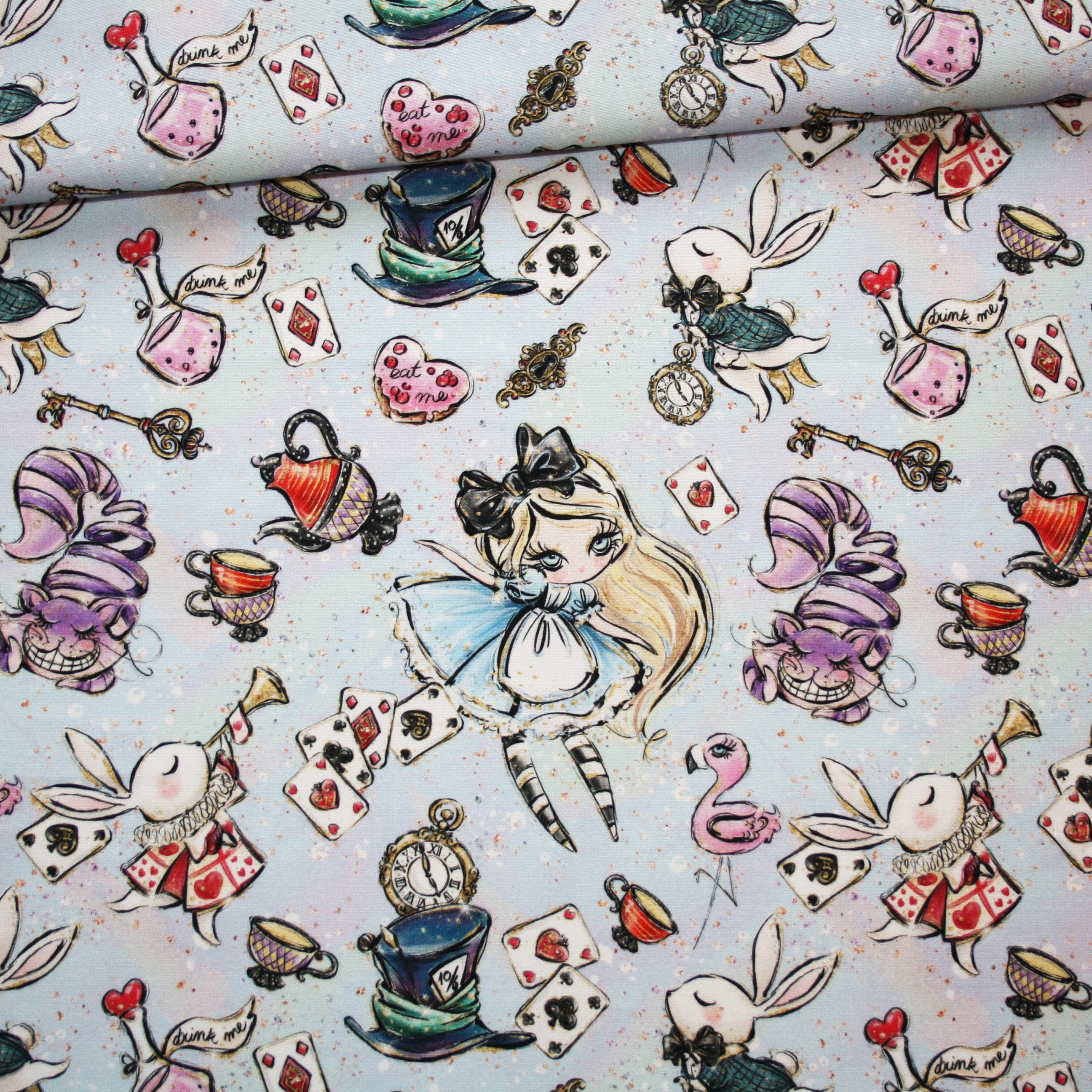 Alice in Wonderland Fabric in Premium Oeko Tex Printed Cotton | Etsy