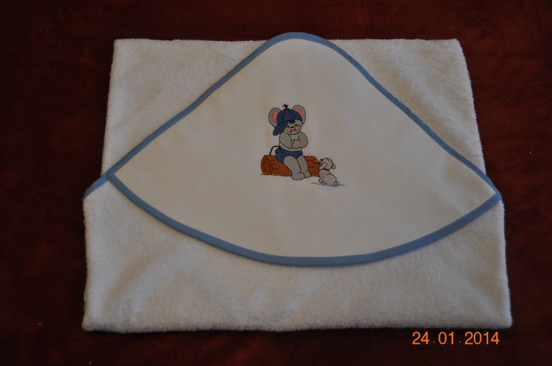 BATH EXIT Baby Terry Cloth 500grs Hood Lined Mouse Pattern - Etsy