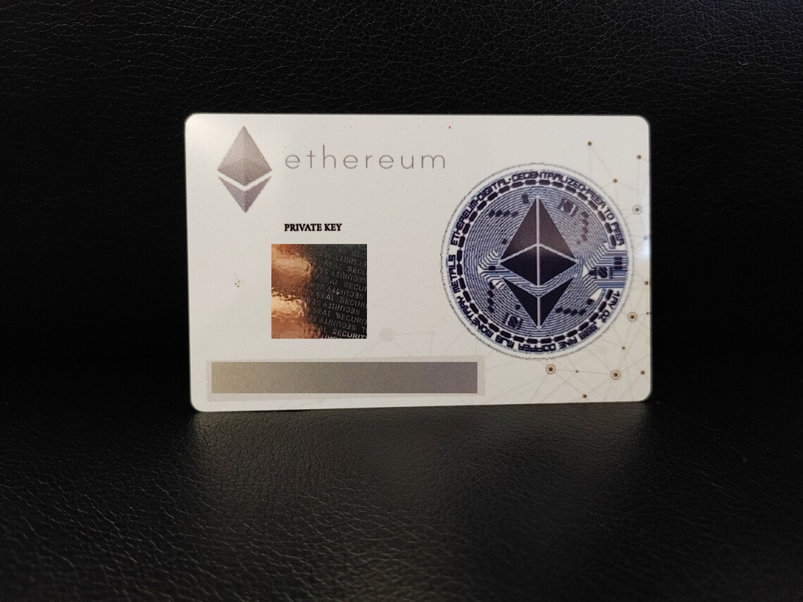Metal Ethereum Crypto Card personalised with your name and | Etsy