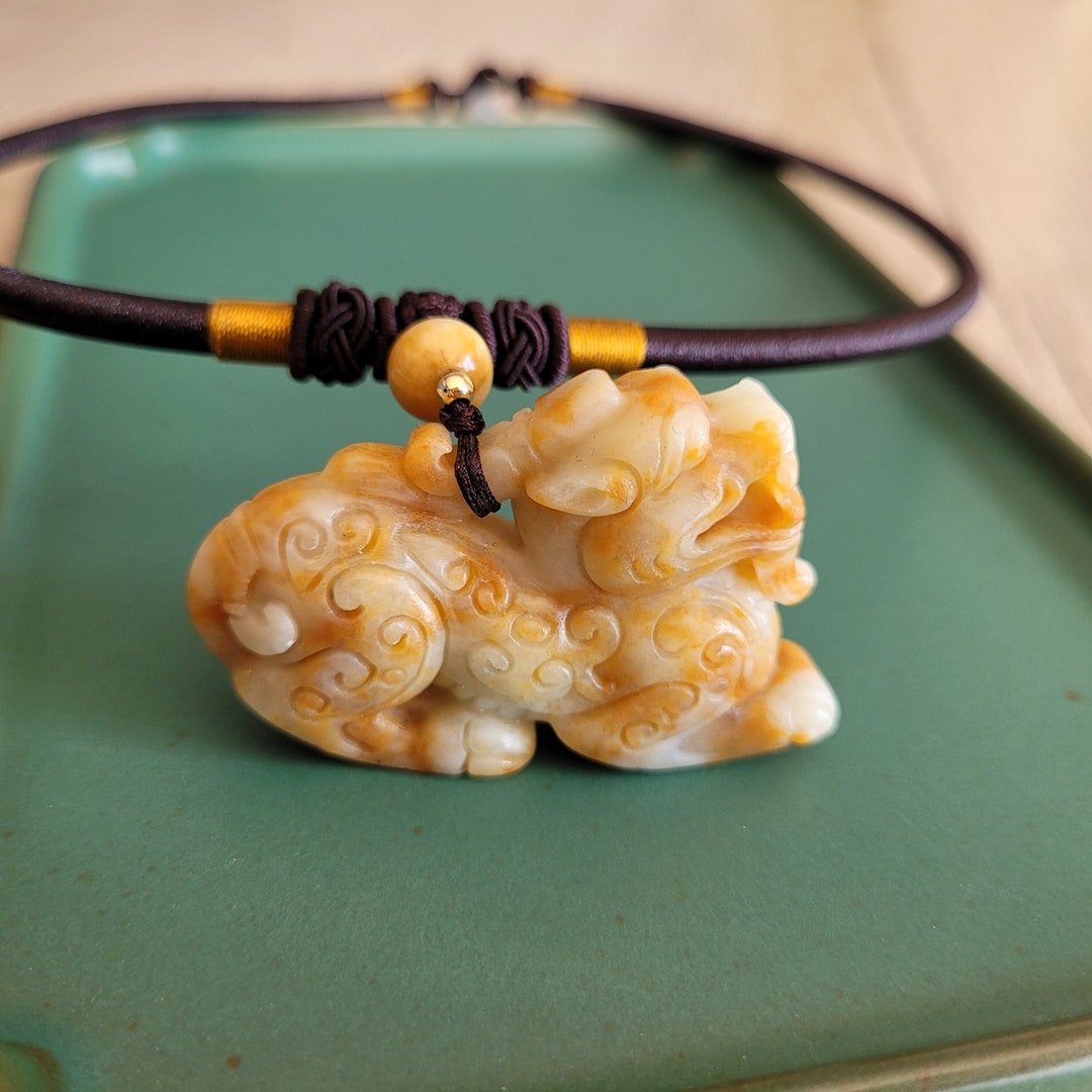 Pixiu Fortune Pendant in Natural Xiu Jade From China, With Certificate ...