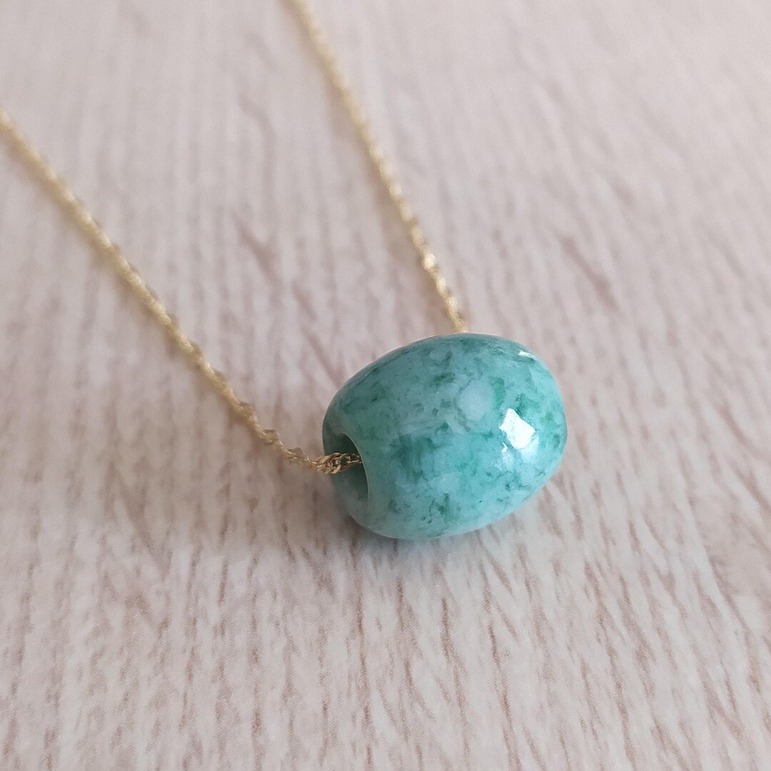 Natural Grade A 14mm Myanmar Jadeite Barrel Pendant With Certificate ...