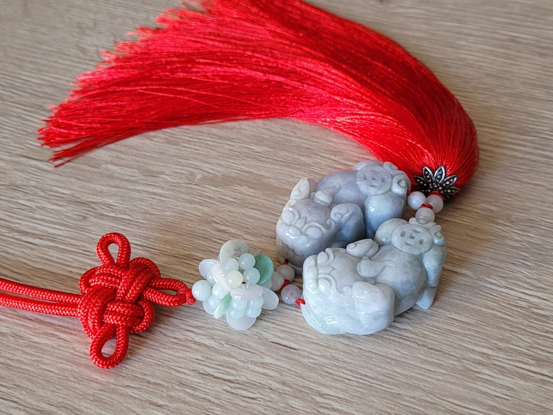 Fengshui Pixiu Fortune Pendant Light Natural Grade A Jadeite From Burma ...