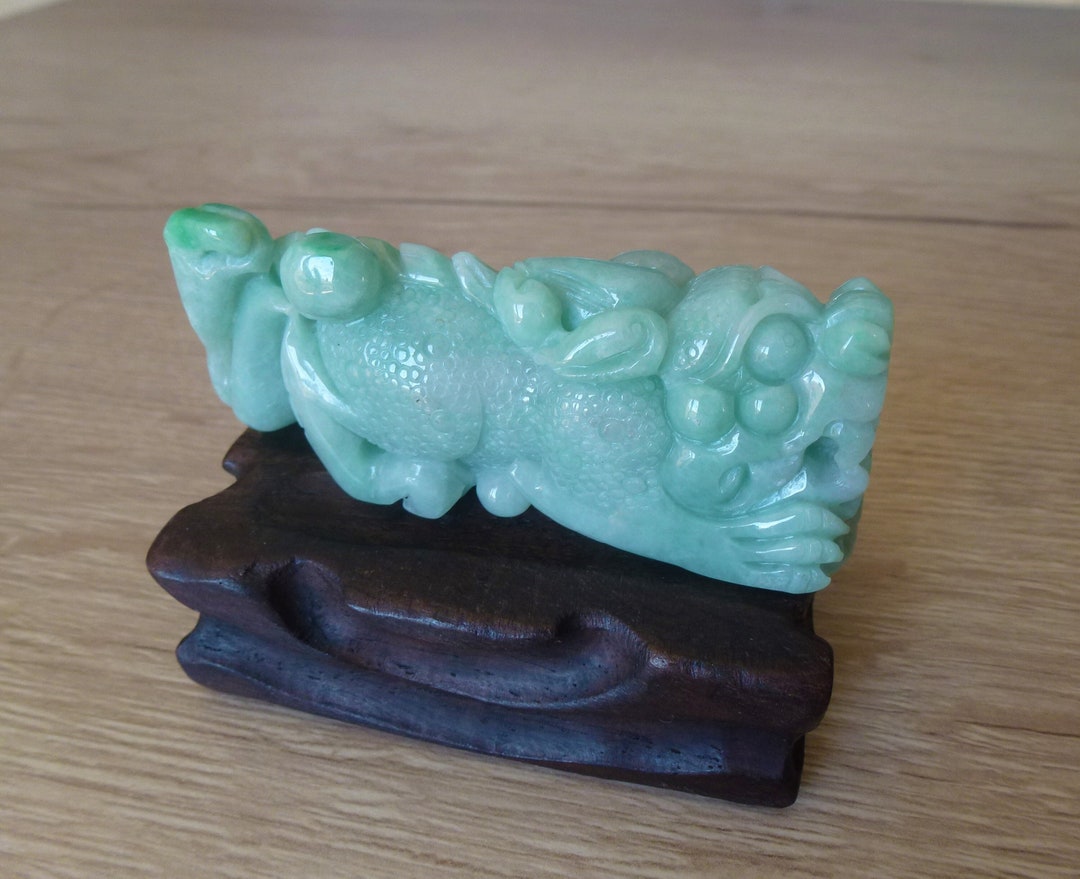 Fengshui Pixiu Fortune Statuette in Natural Grade A Jadeite From ...