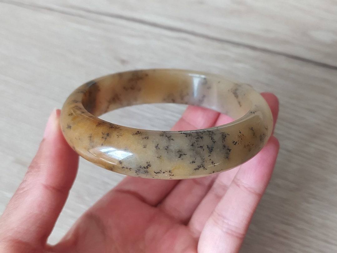 60.2mm2.37 Natural Jade Bracelet, Huanglong Jade From China, Sand ...