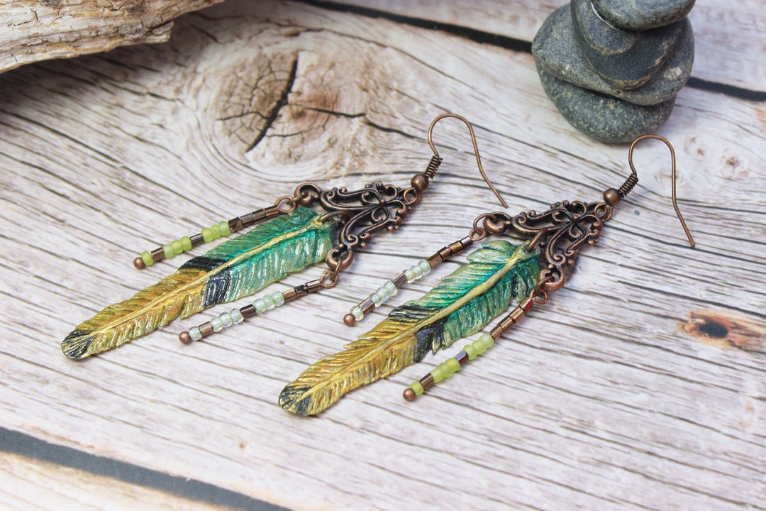 Feathered Rings Modeled in Cold Porcelain, Handmade, French ...