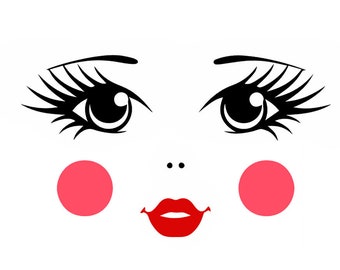 Doll face transfers | Etsy