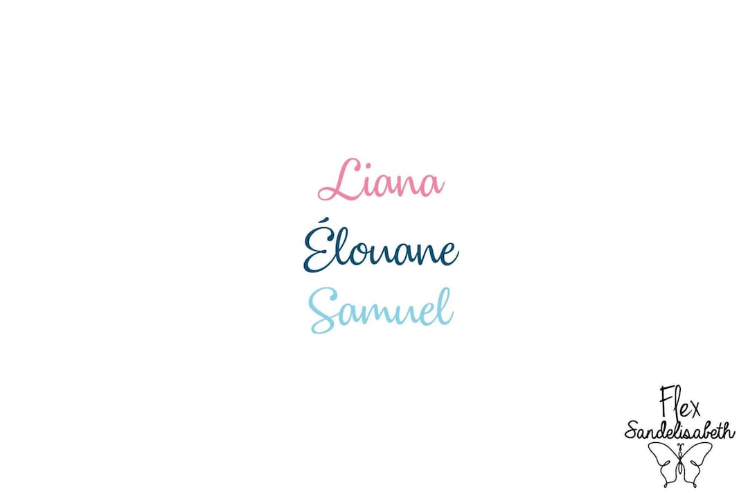 Personalized First Name Flex Iron-on Applied Dimension and Color of ...