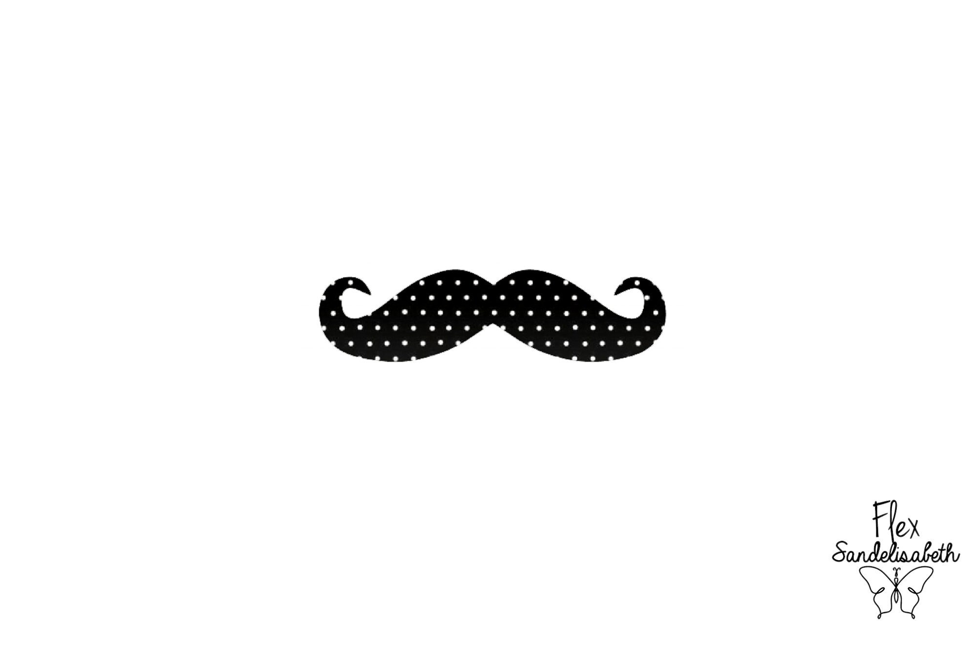 Moustache effet pois flex appliqué thermocollant dimension au choix ...